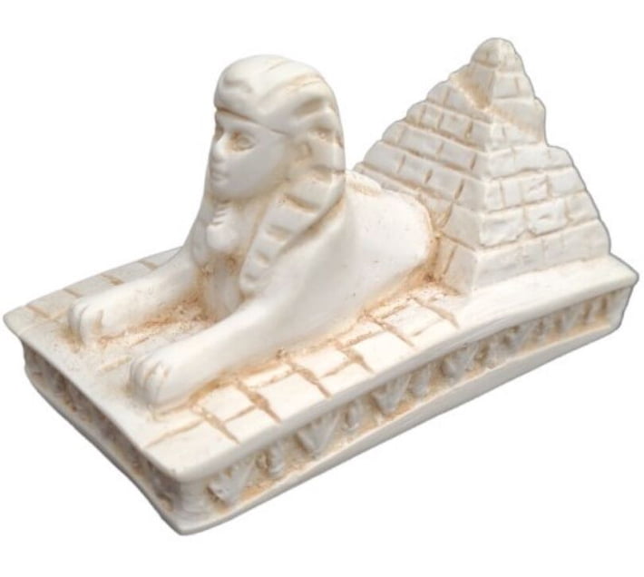 ML White Sphinx Decorative Showpiece - 10 cm (Resin, White) | Makro