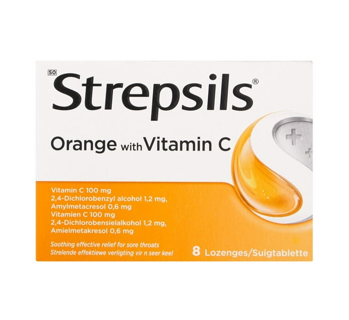 Buy Strepsils Orange With Vitamin C Lozenges 8 Pack in Bulk | Makro ...