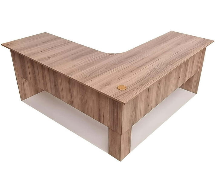 Flatpack DIY Corner Desk Engineered Wood Office Table (Free Standing ...