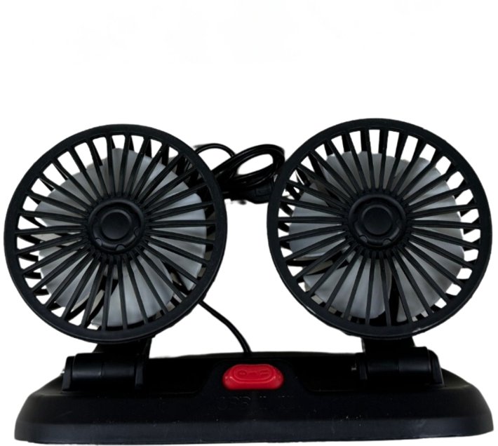 Generic USB Double Headed Vehicle Fan 140-10 USB Fan (Black) | Makro
