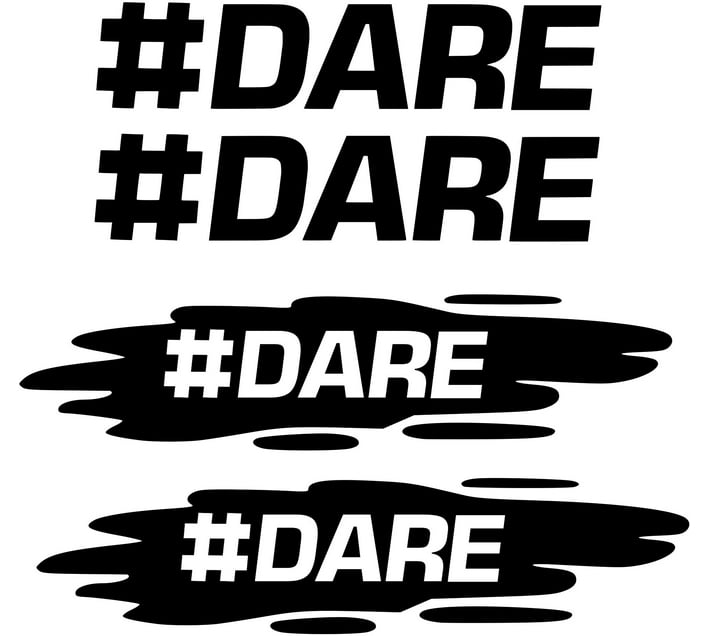 vaap Dare Sticker Compatible with Mahindra # DARE (Black) | Makro