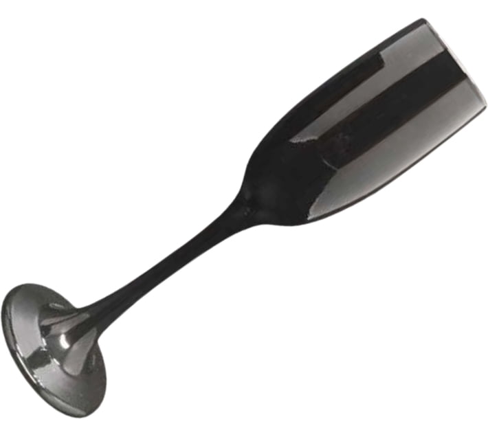 Generic Sd449-4 Black Glass Champagne Glass (200 ml, Glass, Black) | Makro