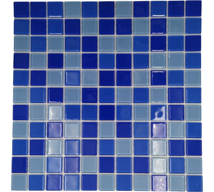 Earthstone Glass Mosaic - Sapphire (per sheet) Glossy Modern ...