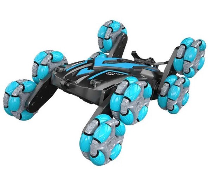 HOT WHEEL BLUE eight-wheel deformation stunt car swing arm remote ...