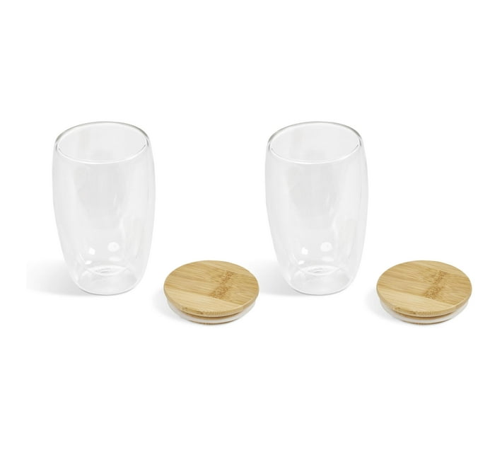 Okiyo Moco Double-Wall Glass Cup - 350ml X2 | Makro