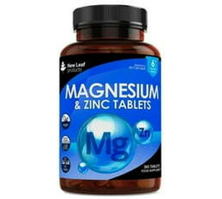 New Leaf Products Magnesium and Zinc High Absorbency Tablets 6 Month ...