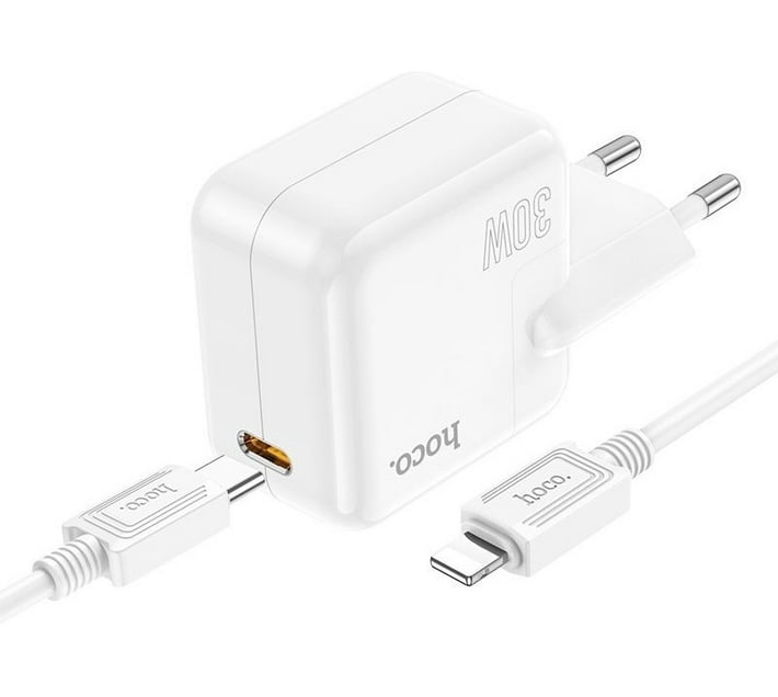 Hoco 30Watt USB-C Charger With USB-C to IP Cable C112A USB Adaptor | Makro