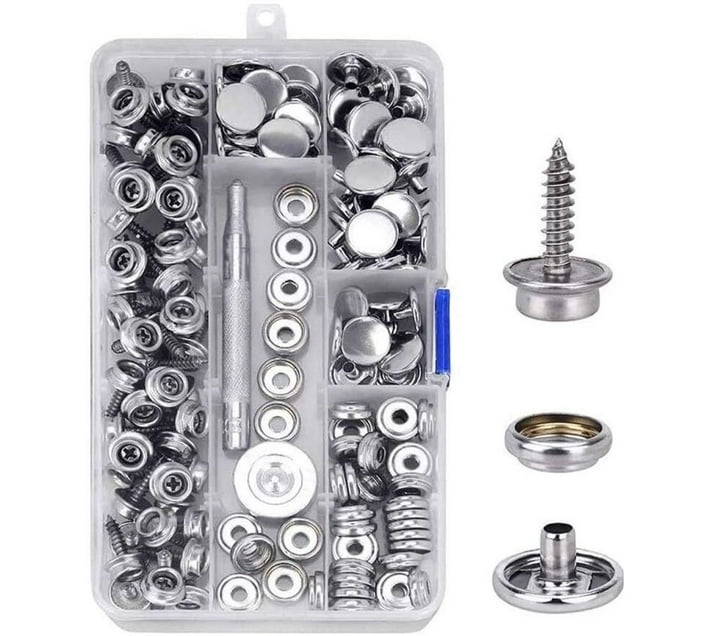 The Good Sport Craft DIY Leather Rivets Kit Double Cap Brass set of 150 ...