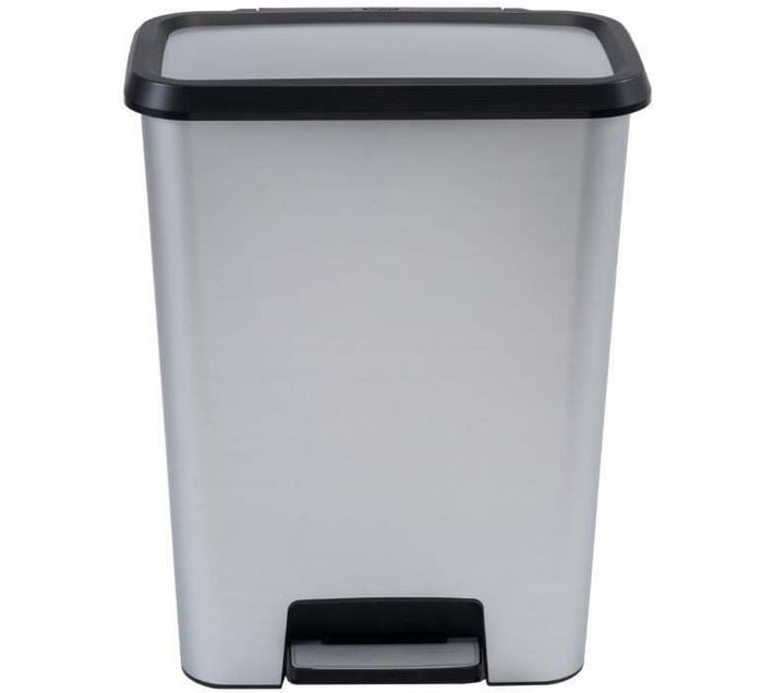 Keter Compatta Pedal Plastic Dustbin (Grey) | Makro