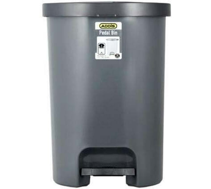 Buy MC Hope Pedal Bin - Dark Grey (40L) Plastic Dustbin (Black) in Bulk ...