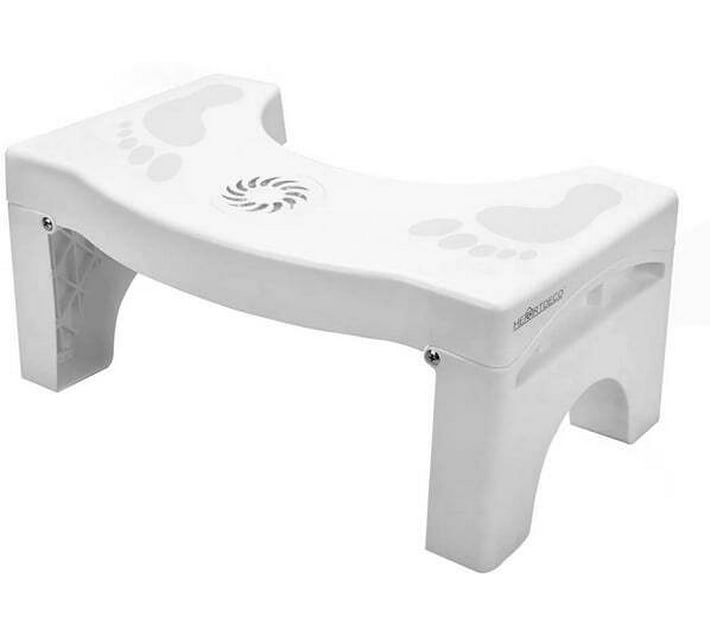 Heartdeco Foldable Toilet Step Stool Stepper (White) | Makro
