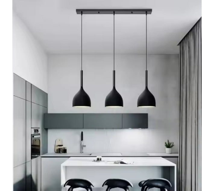 enfiniti lights dome black Iron Pendants LED Ceiling Lamp (Black) | Makro