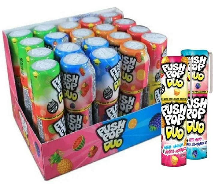 Push Pop Duo Duo Mixture of Flavours Pack of 20 Units Box (25 g) | Makro