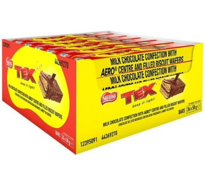 Buy Nestle Tex Mini Tex Chocolates Milk Chocolate Bars (24 x 18 g) in ...