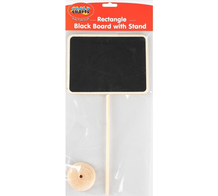 Crazy Crafts blackboard - rectangle blackboard with stand (Black) | Makro