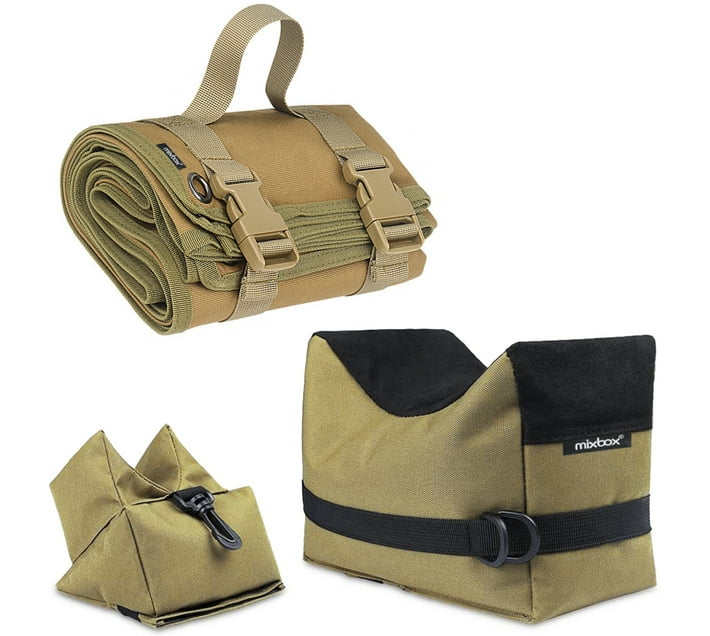 Mixbox Outdoor Shooting Mat & Shooting Rest Bag Set (Brown, Rucksack, 4 ...