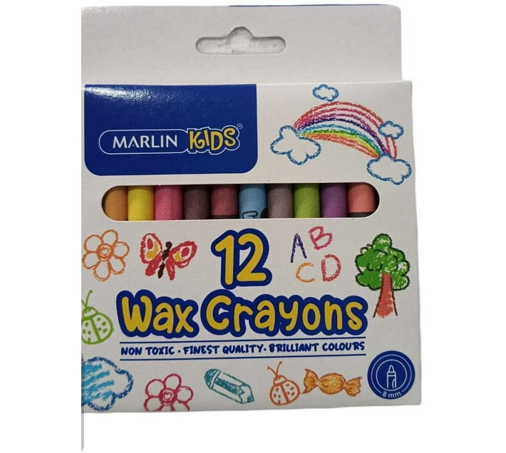 MARLIN Wax Crayons (Set of 12, MULTICOLOUR) | Makro