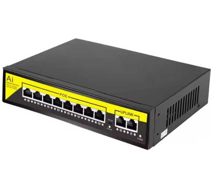 Generic 10-Ports DC52V 1.8A 96W 100 Mbps Network Smart Switch Network ...