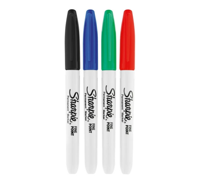 Sharpie Permanent Markers Fine Tip 4-Pack | Makro