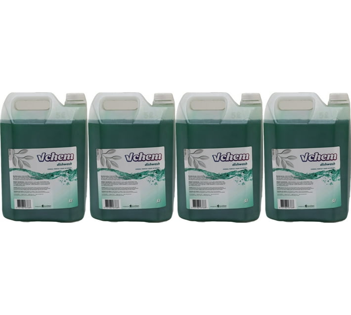 Vchem Dishwashing Liquid 5L Bulk (Lemon, 4 x 5 L) | Makro