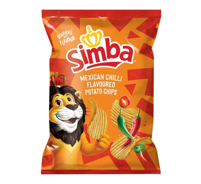 Buy Simba Mexican Chilli Flavoured Potato Chips 120g in Bulk | Makro ...