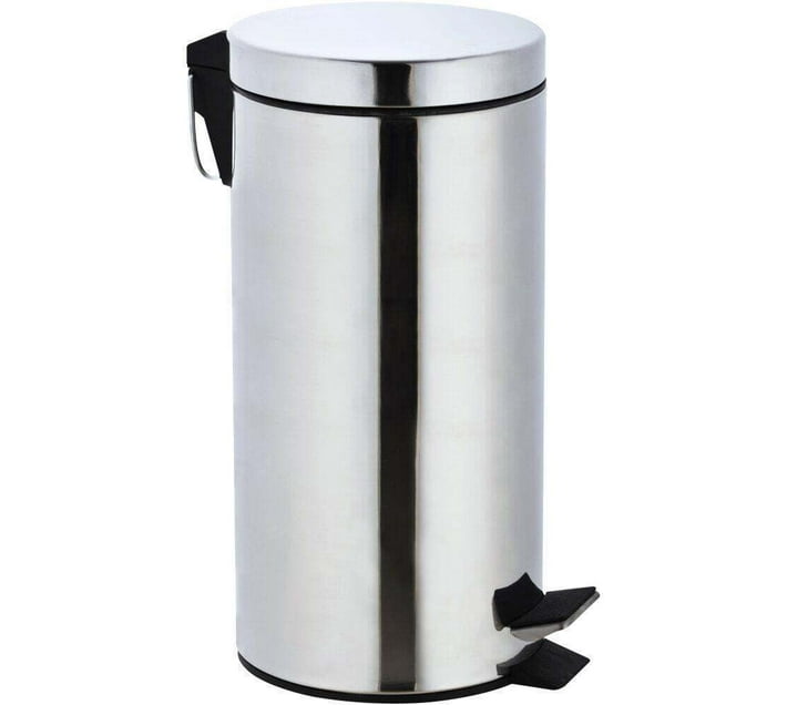 ROYAL DELIVERY SERVICES Stainless Steel 30L Pedal Bin Stainless Steel ...