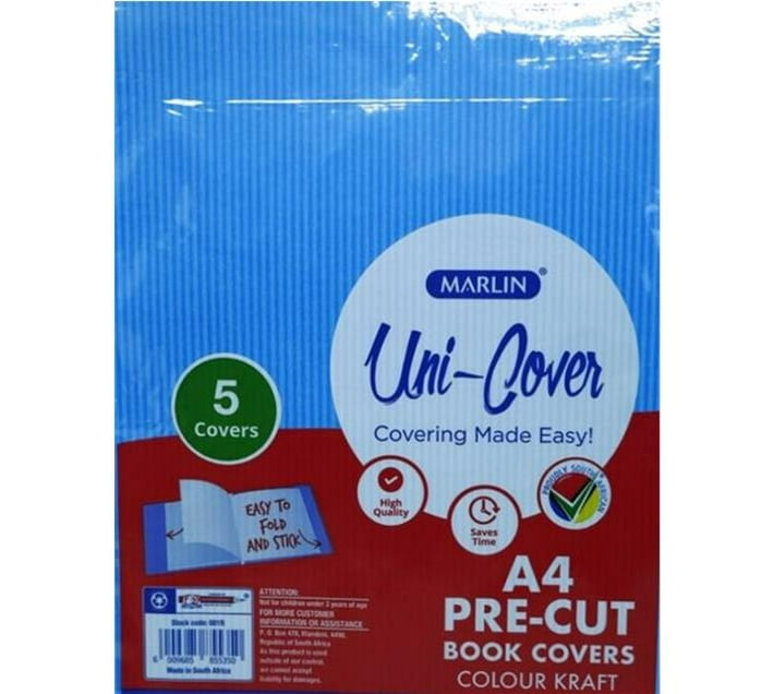 Someone’s in a Makro Marlin Kids A4 Precut Book Cover Blue 5 Pack Mood