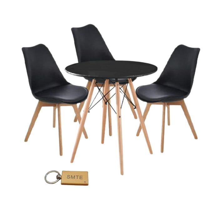 Someone’s in a Makro Modern Wooden Round Dining Table with 3 Set of ...