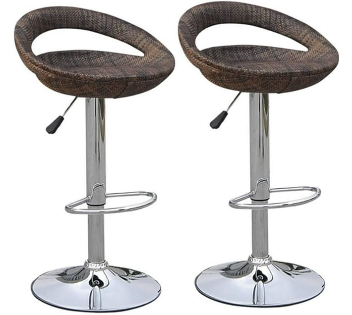 Eay Eay Thing Bamboo Bar Stool (Finish Colour - Brown, DIY(Do-It ...