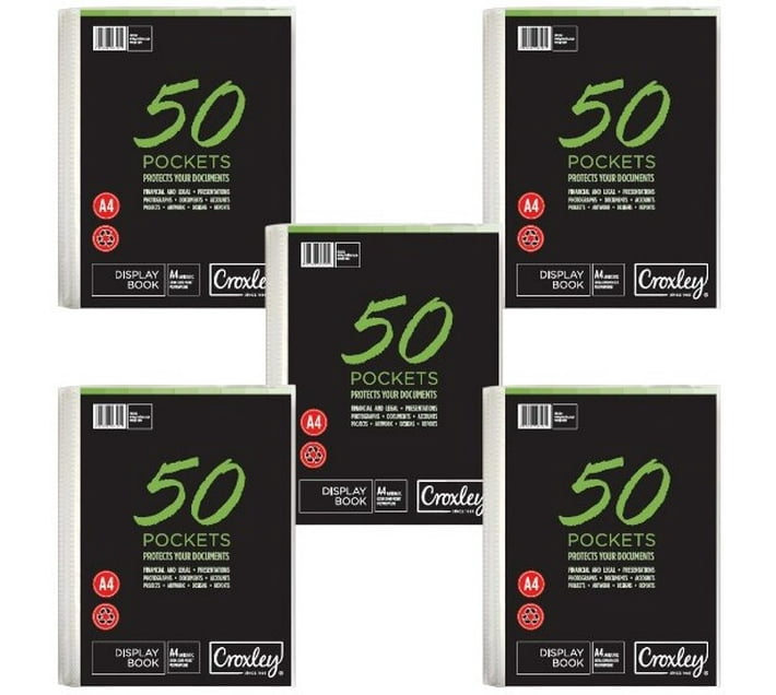 Buy Croxley Plastic Display Book (Set of 5, Black) in Bulk | Makro Business