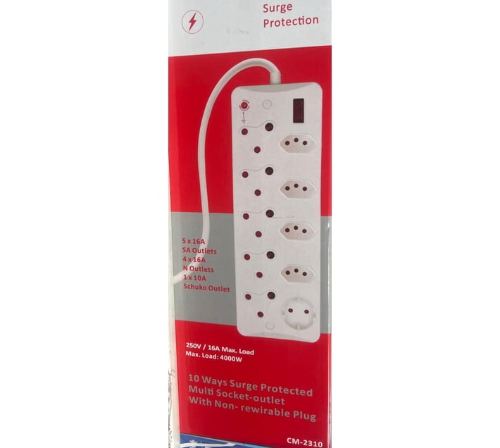 Goods for all 10 Way Multiplug Surge Protected 110 A M Socket (Pack of ...