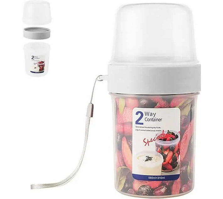 Perfect Dealz Plastic Utility Container - 970 ml (White, Grey) | Makro