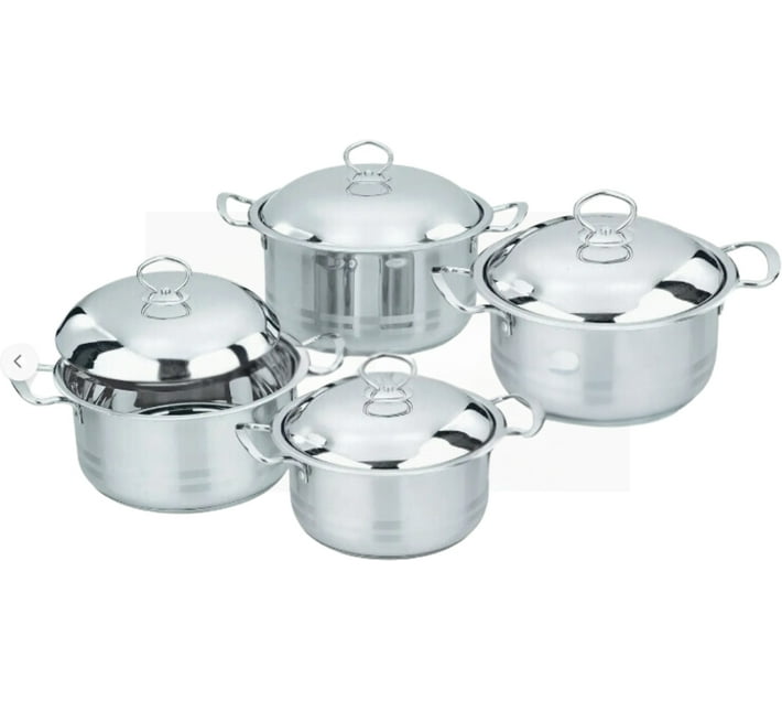 generic 258034 8pcs Stainless Steel Hongsheng Pot Stainless Steel ...