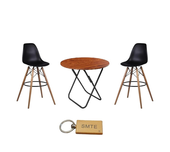 Someones In A Makro Stylish Folding 80cm Round Table With 2 High Bar