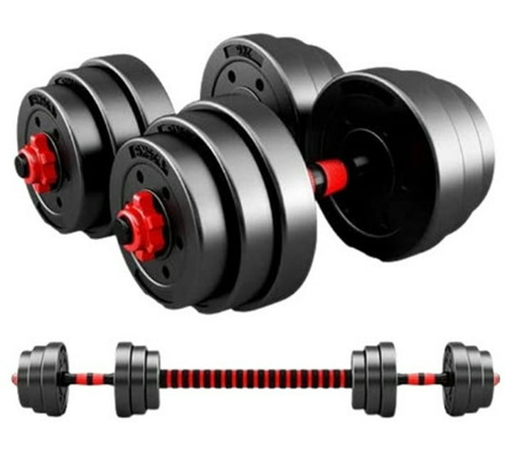 ShopdownHome SDH-20Kg Dumbells Black Bar & Plate Combo (20 kg) | Makro