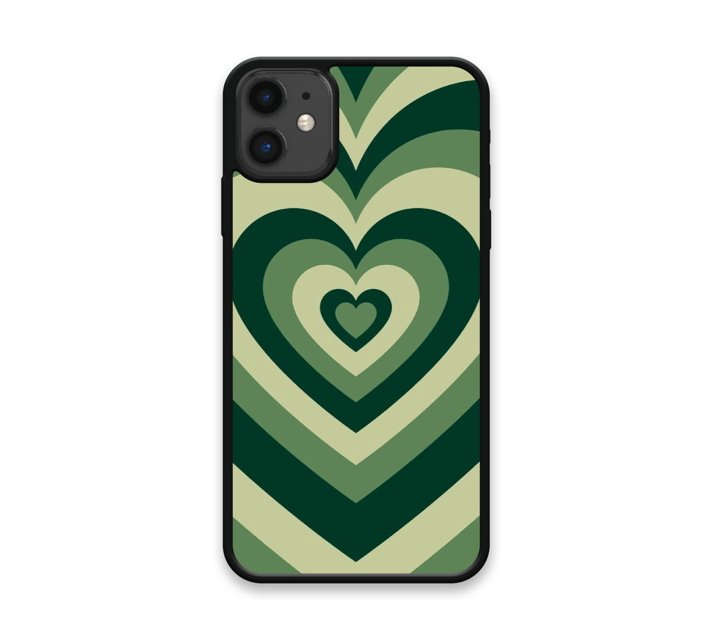 Caitscases TPU Fashion Covers - Apple iPhone 11 (Dark Green Heart) | Makro