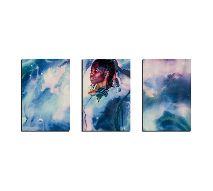 Someone’s in a Makro Art - Print on Canvas - Abstract triptych 1 Mood