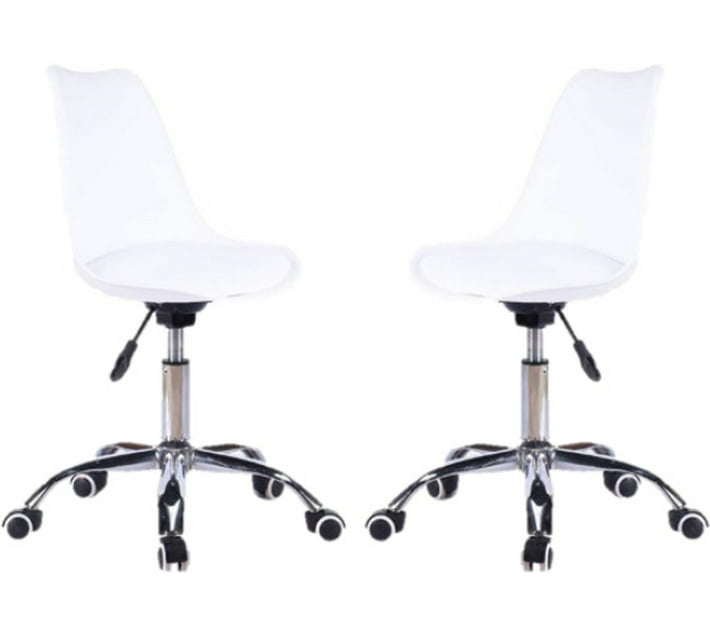 TOCC CH8702WHITE-2 Office Conference Chair (White, Knock Down) | Makro