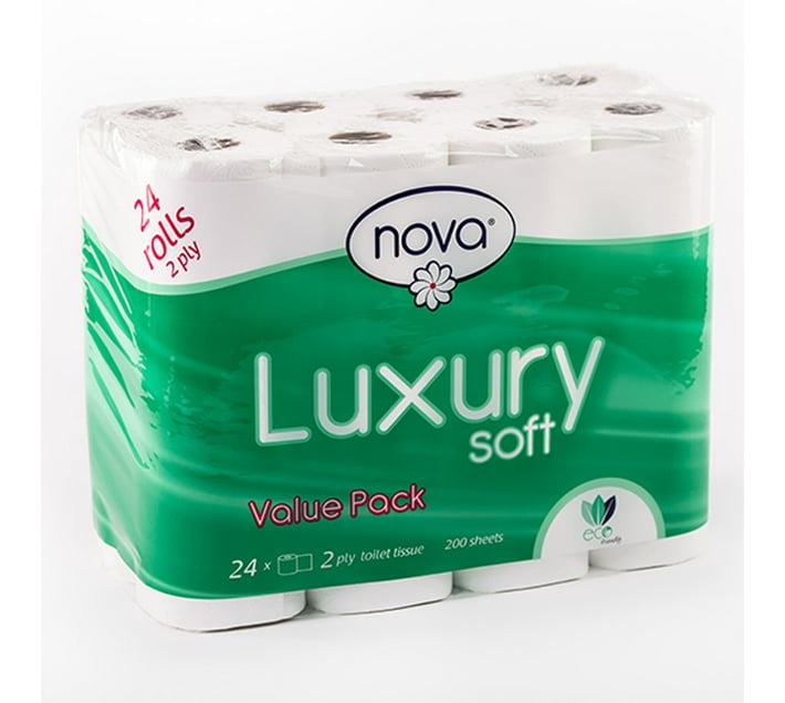 Buy Nova 2 Ply Toilet Paper Roll (Pack of 1 x 24 Rolls) in Bulk | Makro ...