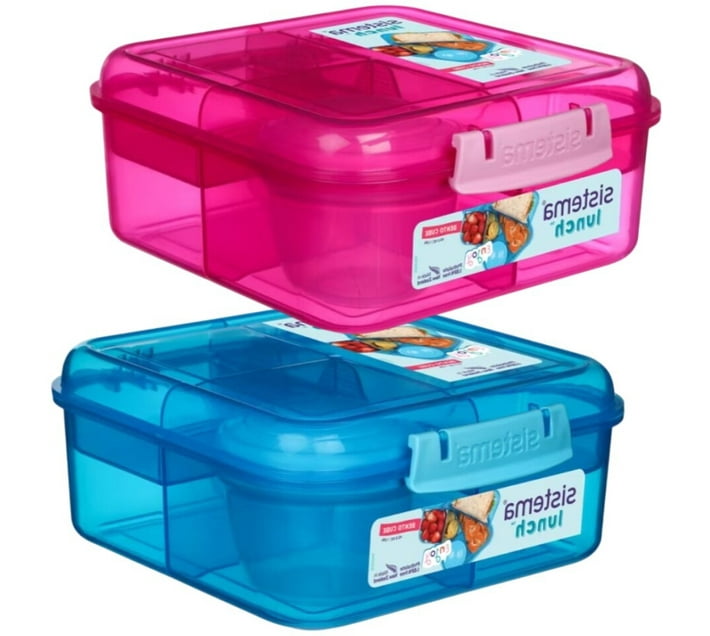 Sistema Lunch Box Bento Cube With Yogurt Pot Square 1.25L Set 2 ...