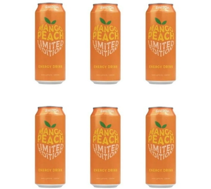 Switch Energy Drink Mango Peach 6 X 500ml Energy Drink Mango Peach