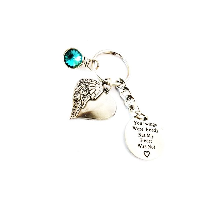 Someone’s in a Makro Remembrance Key Ring - "Your Wings Were Ready but ...