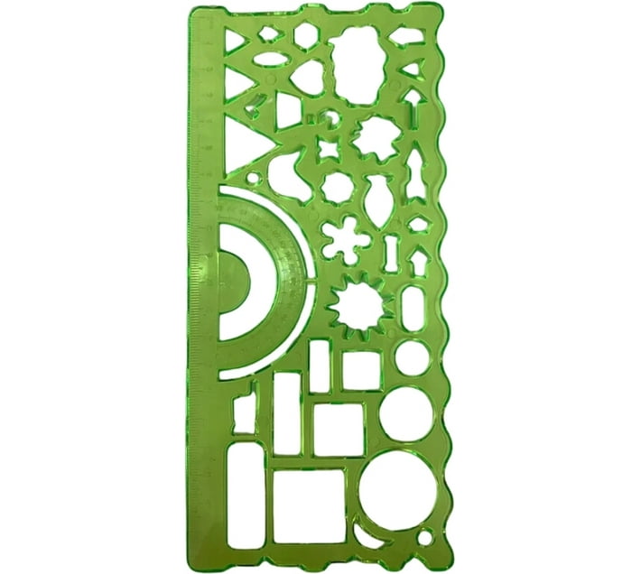 Generic 221166 KC209-2 20cm Math Geometric Ruler Set 1 Packet of 24pcs ...