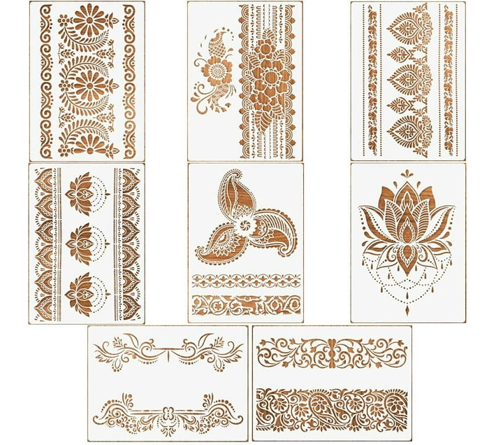 The Good Sport Craft Stationery Abstract Lace Patterned Stencils Set of ...