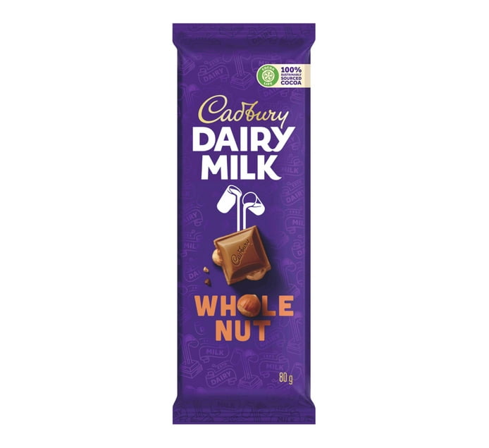 Buy Cadbury Choc Slabs Whole Nut (24 x 80g) in Bulk | Makro Business