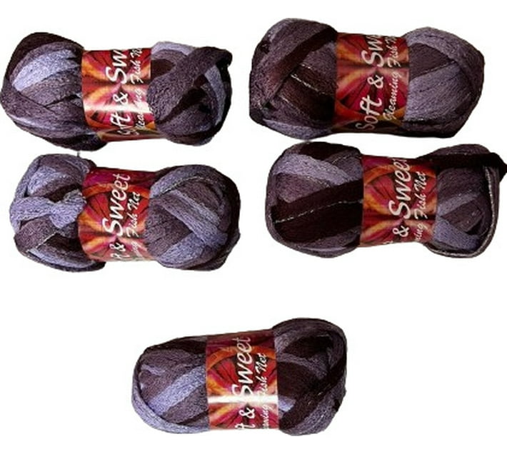 JOST Gleaming Fishnet #605 Knitting Wool Art and Craft Kit (Purple) | Makro