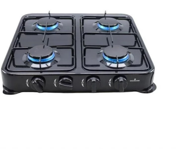 digimark 4-burner gas stove with auto ignition 111653 Stainless Steel ...