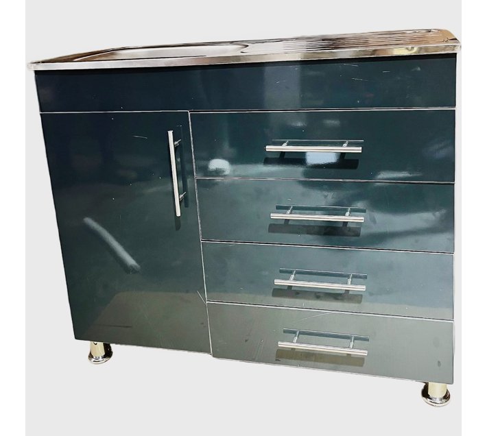 ST KD-45 Engineered Wood Kitchen Cabinet (Finish Colour - Green, Pre ...