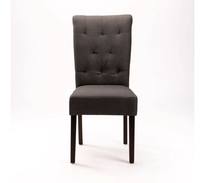 VIVIDITTO Fabric Dining Chair (Set of 1, Finish Colour - DARK GREY) | Makro