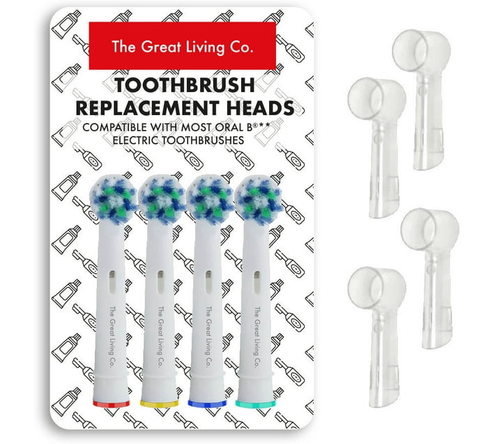 The Great Living Co. Toothbrush Heads Compatible with Oral-B ...